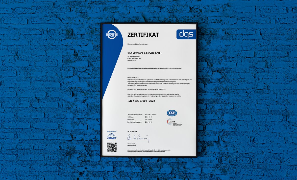 ISO 27001 recertification completed with top marks | VTA Software ...